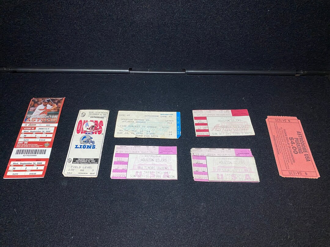 Vintage Houston Oilers, Houston Astros Ticket Stubs MLB, NFL, 1990s - Etsy