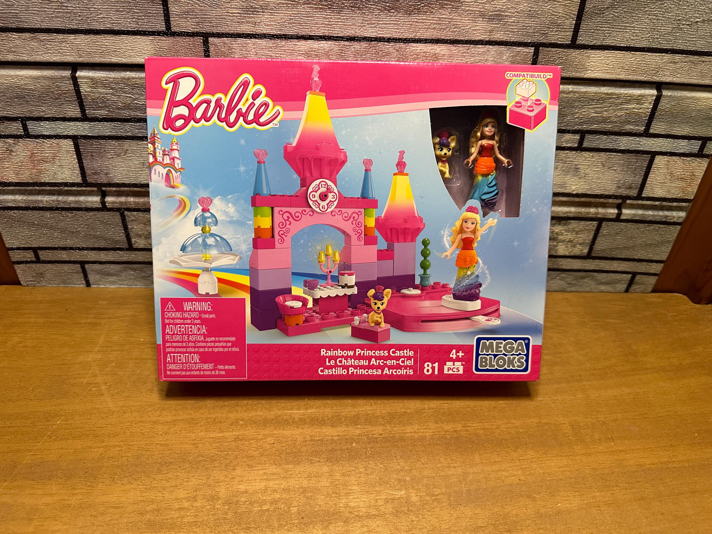 Barbie Mega Bloks, Rainbow Princess Castle Playset, Free Daily Shipping ...