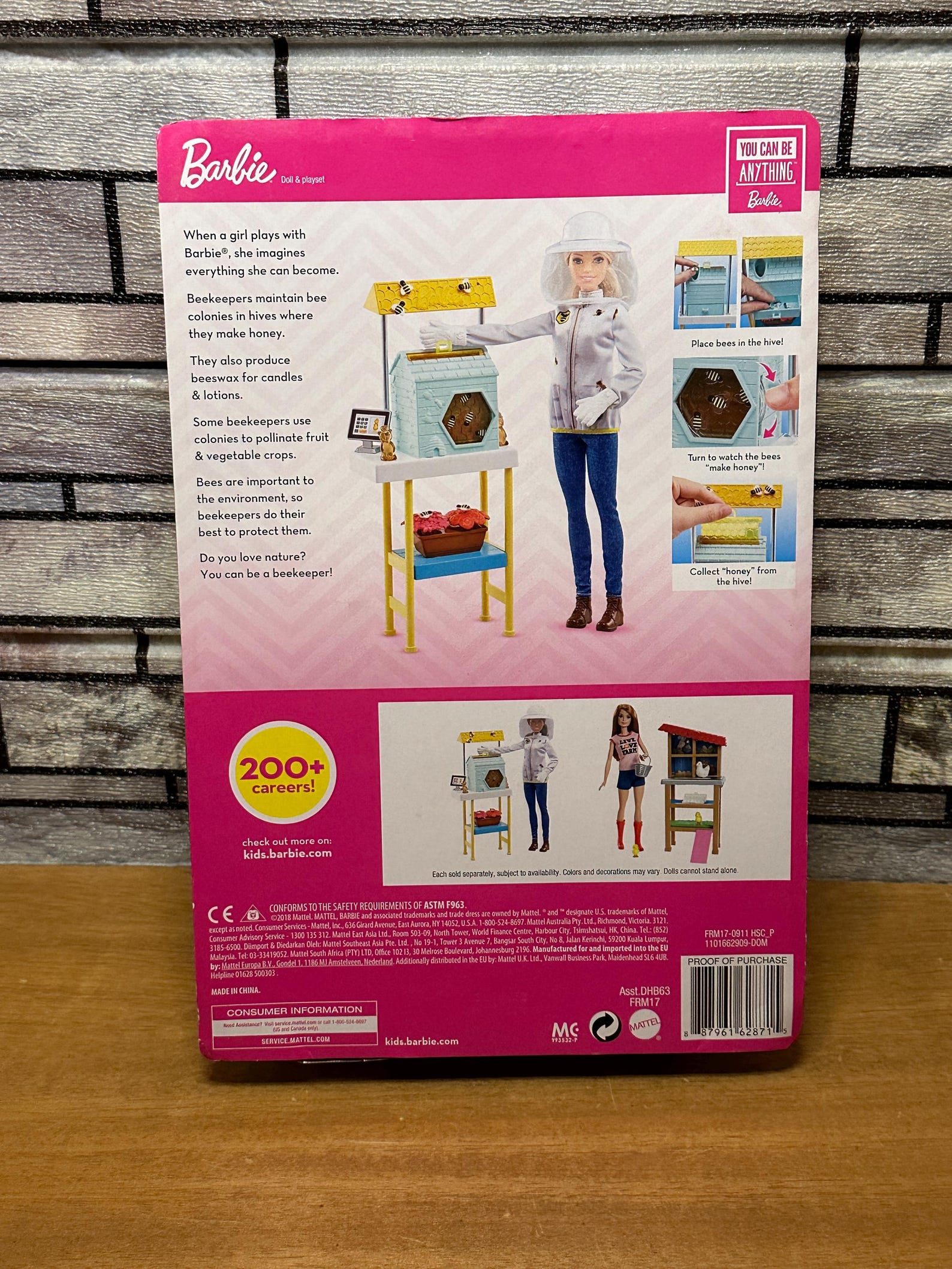 Barbie You Can Be Anything Beekeeper Blonde Doll W Outdoor Work Station ...