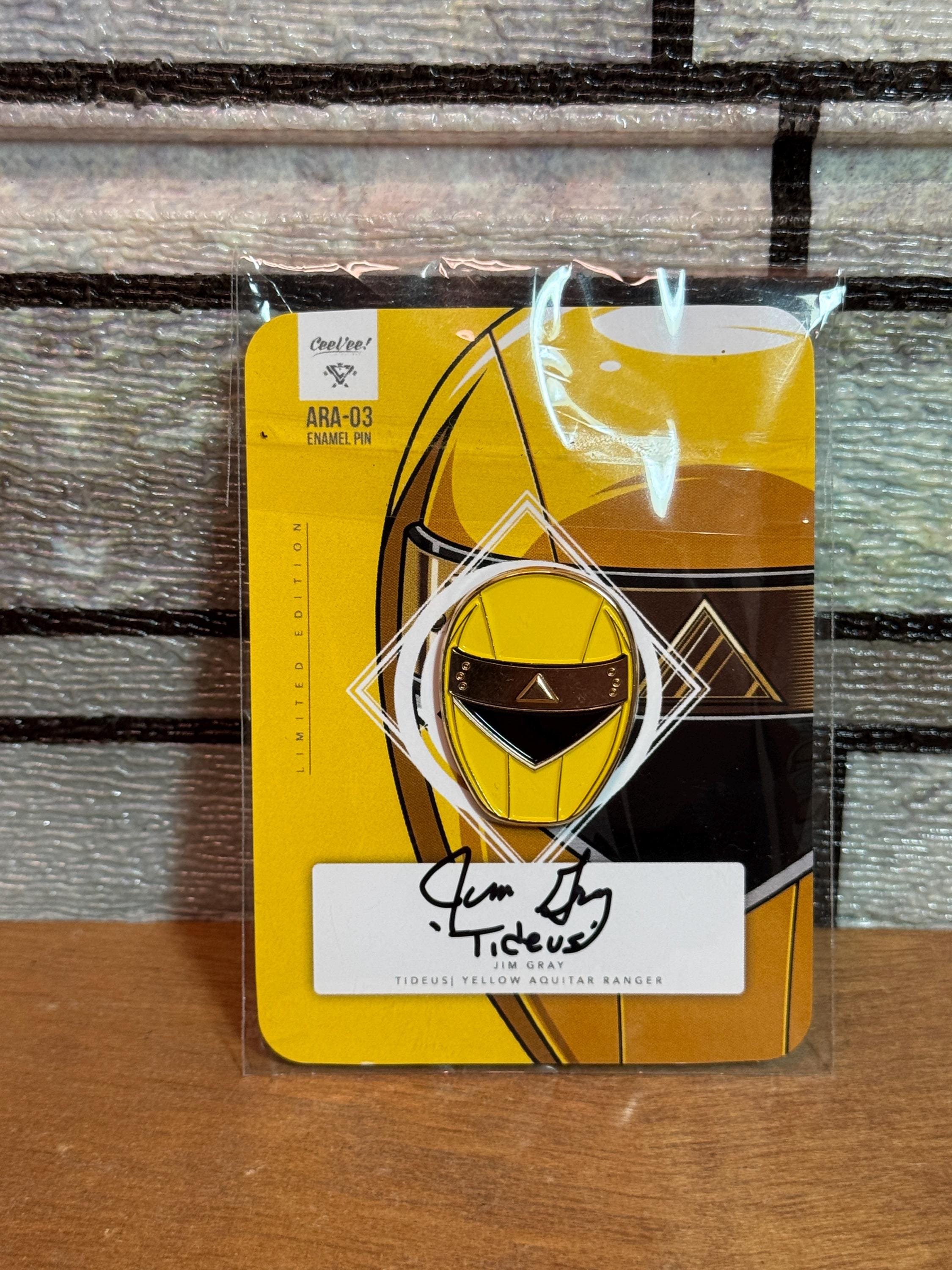 Aquatic Power Rangers Red, Blue and Yellow Autographed Enamel Pins ...