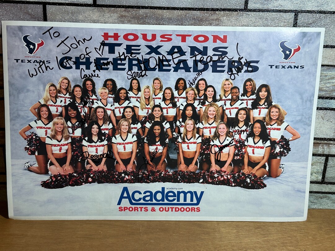 Houston Texans Cheerleaders Team Autographed Photo: 2001-2002 Inaugural ...
