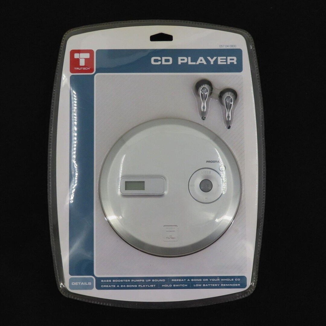 Vintage New Old Stock, Trutech CD Player Personal Portable Earbuds ...