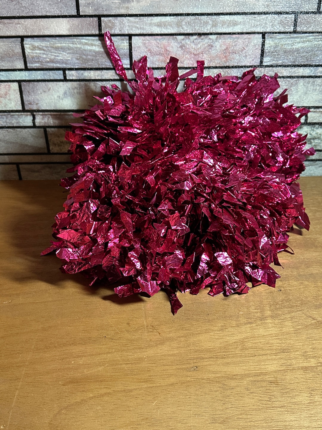 Hand Made Dance and Cheer Team Pom Poms From Texas, Pink, Dual Poms W ...