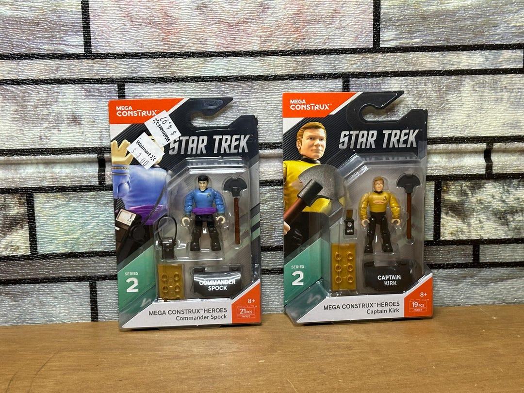 Mega Construx Star Trek Series 2, Captain Kirk & Commander Spock, We ...