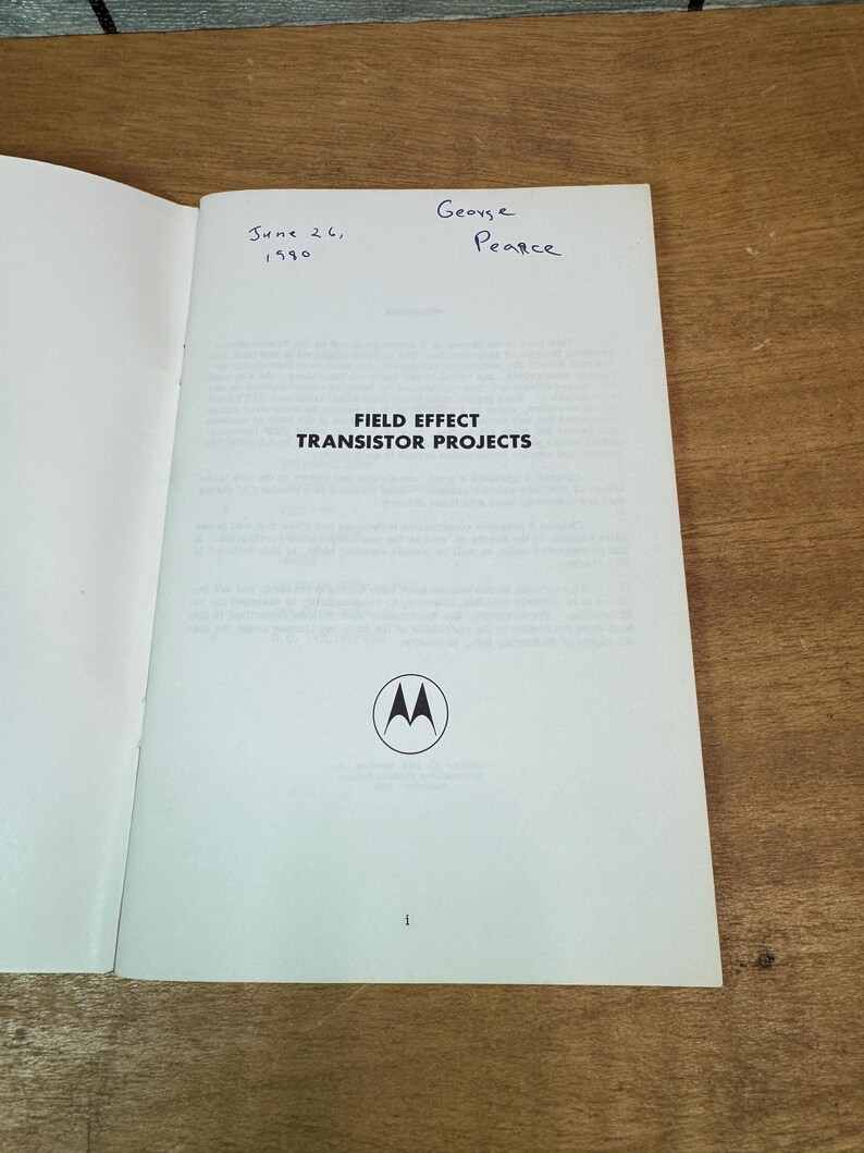 Field Effect Transistor Projects Book Motorola Hep, Free Daily Shipping ...