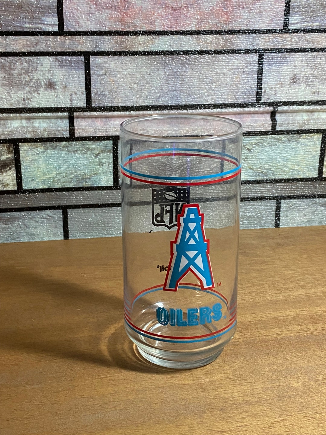 1980s Houston Oilers Exxon Mobil Oil Derek Collectible Drinking Glass ...