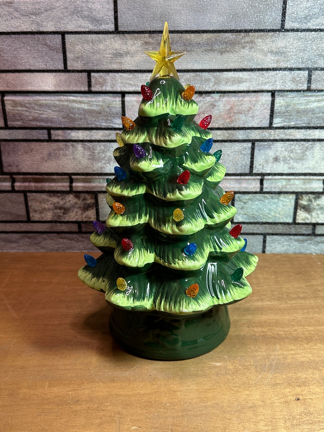 Retro Nostalgic Ceramic With LED Christmas Tree, 12", Free Same Day ...