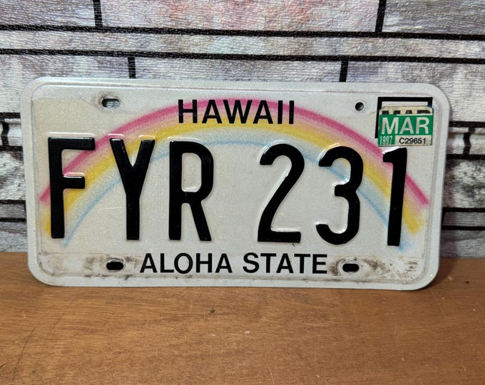 Hawaii License Plate Aloha State, 1990s, FYR 231, We Ship Daily USPS ...