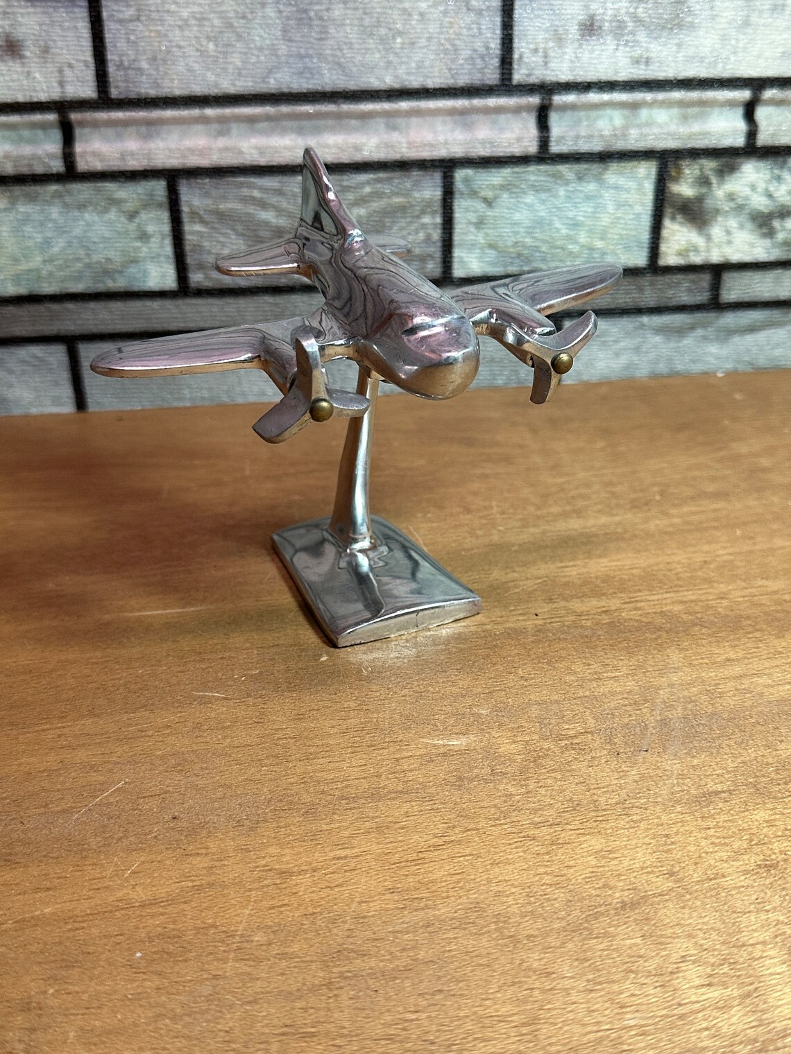 Vintage WWII Fighter Airplane Aircraft Desk Model Ornament Cast ...