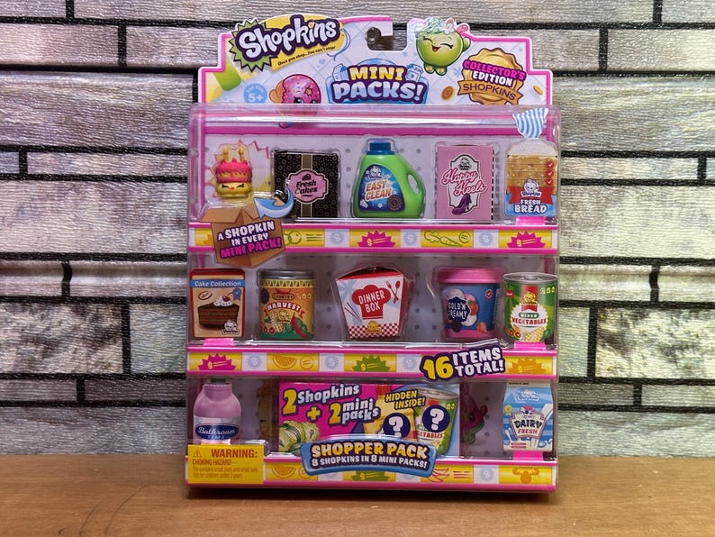 Shopkins Collector Edition Mini Packs!, Shopper Pack, 16 Items, We Ship ...