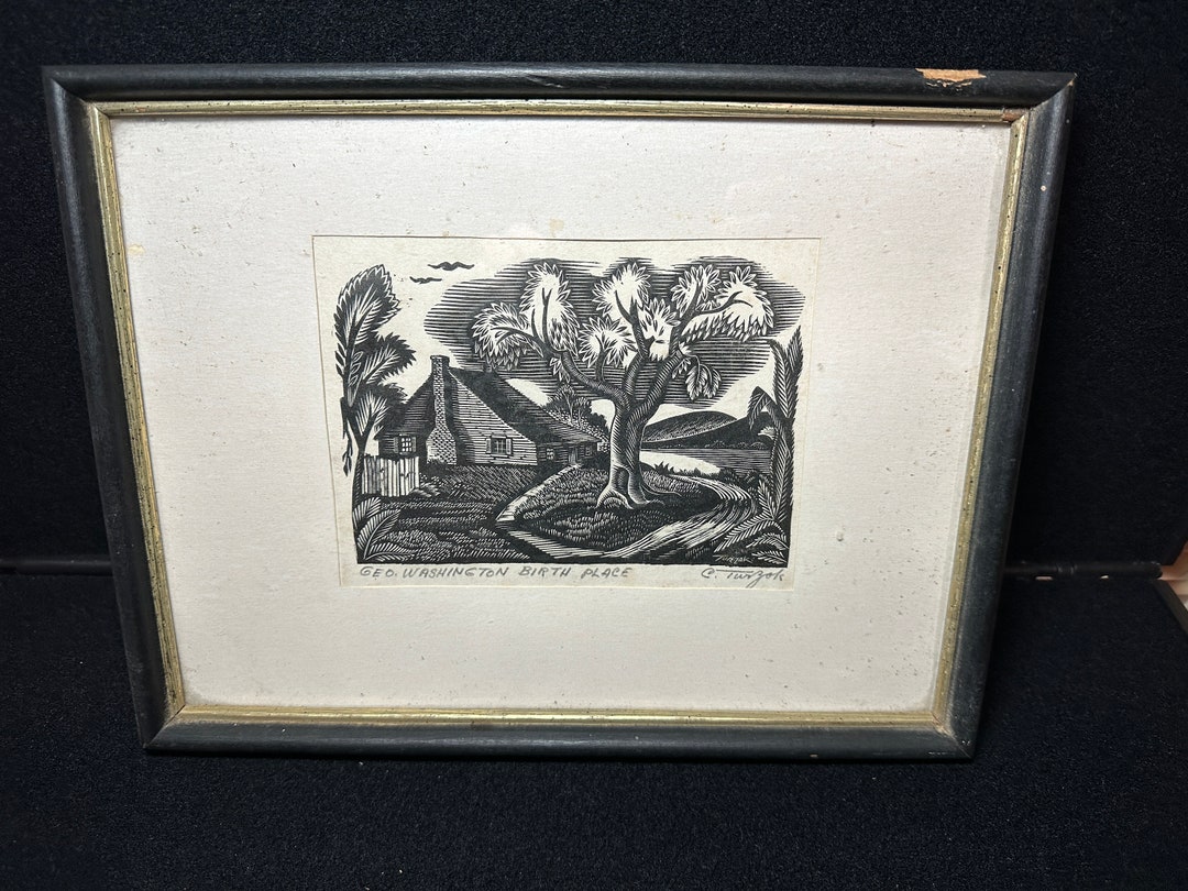 The "birth Place George Washington" by Charles Turzak Artist Proof ...