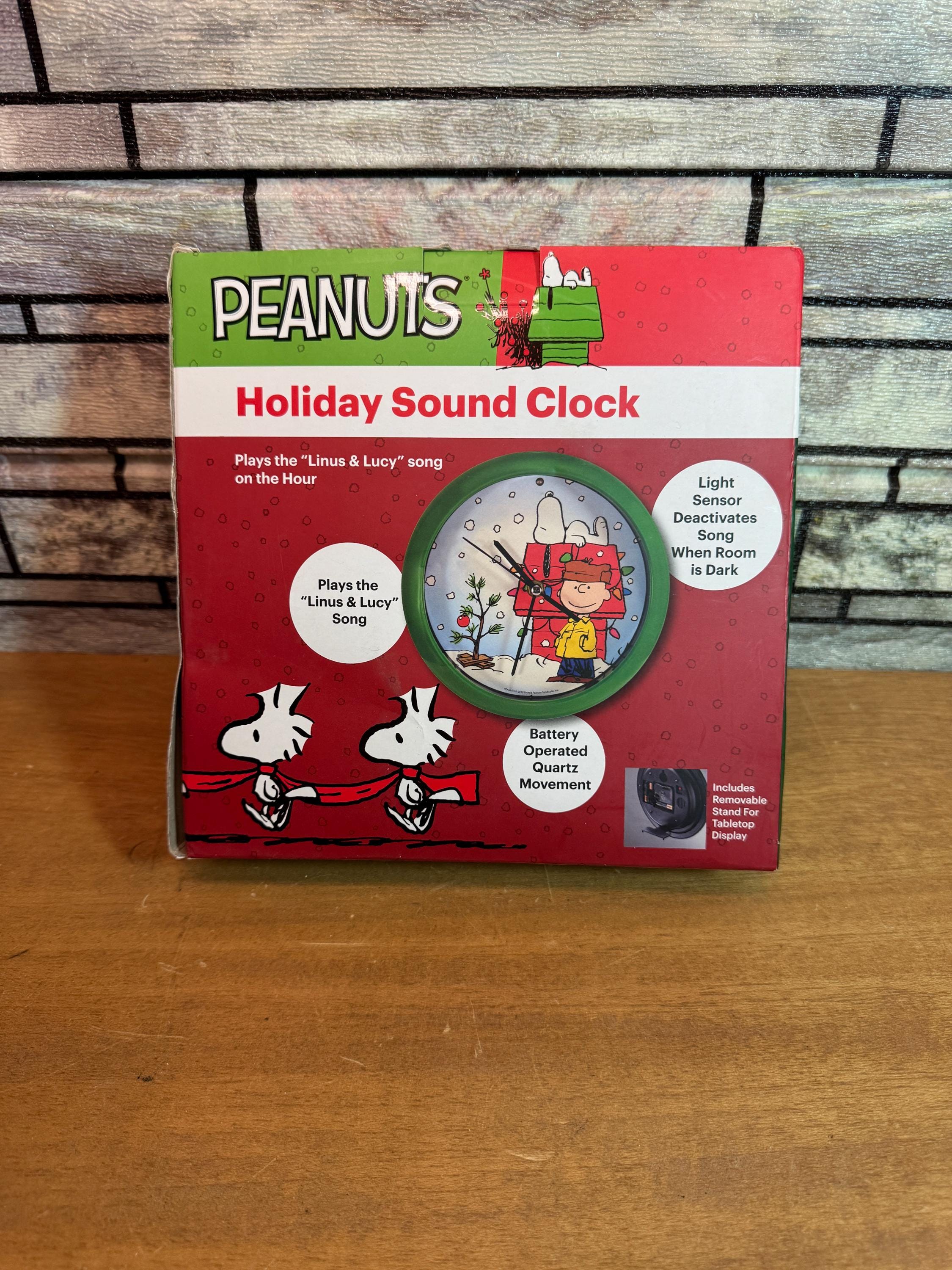 PEANUTS, Snoopy Holiday Sound Wall Hanging Clock, We Ship Daily Insured ...