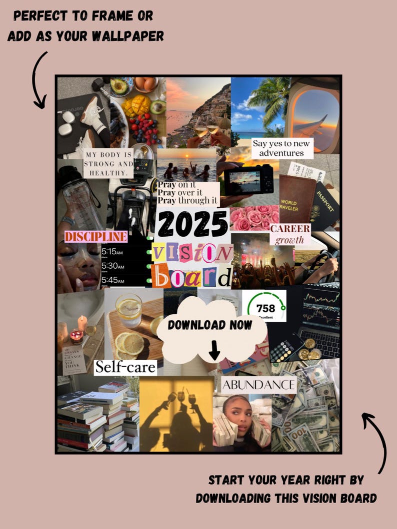 2025 Personalized Vision Board - Digital Download - Etsy
