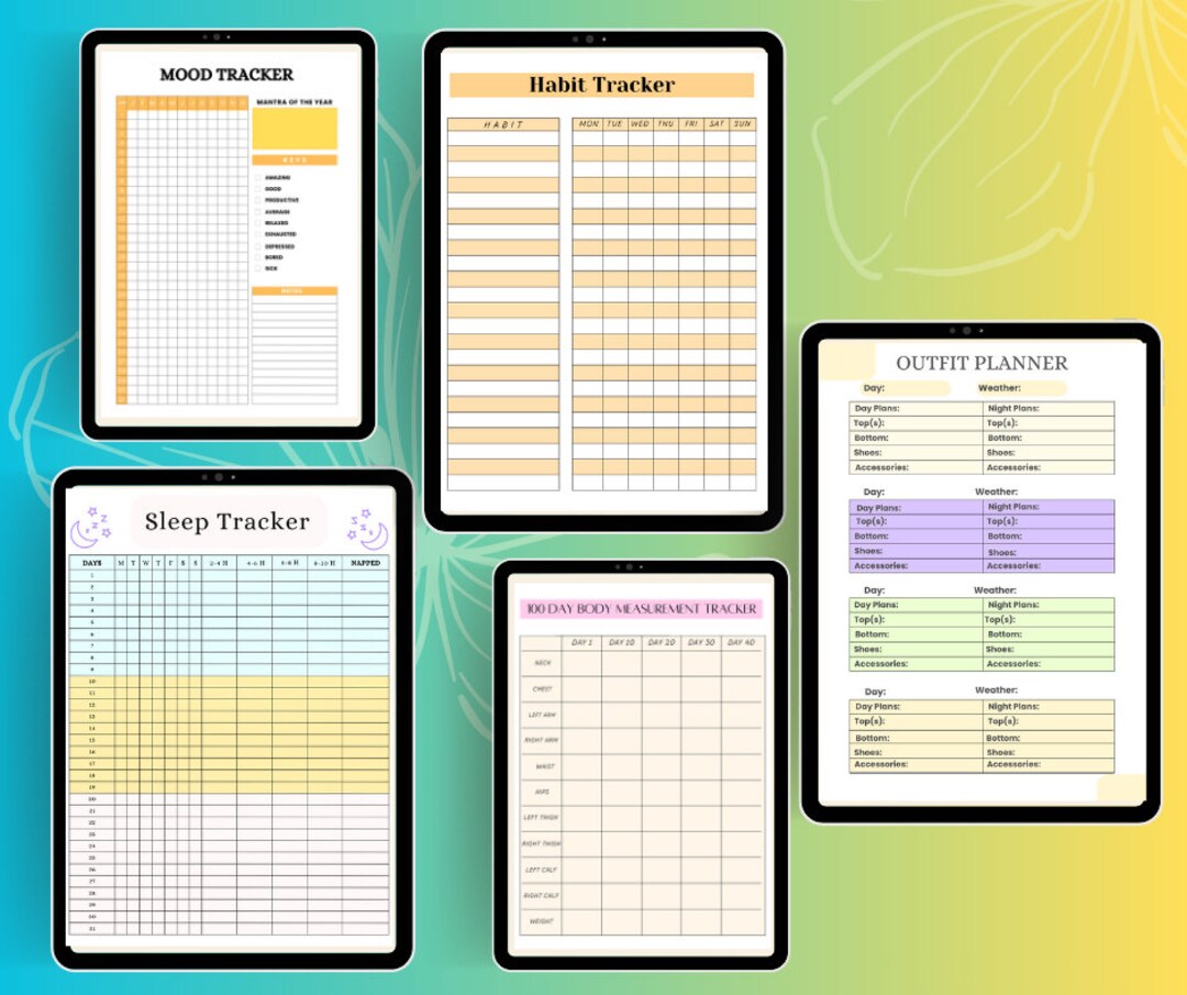 Efficient Habit Tracker and 2023 2024 Calendar Combo Streamline Your ...