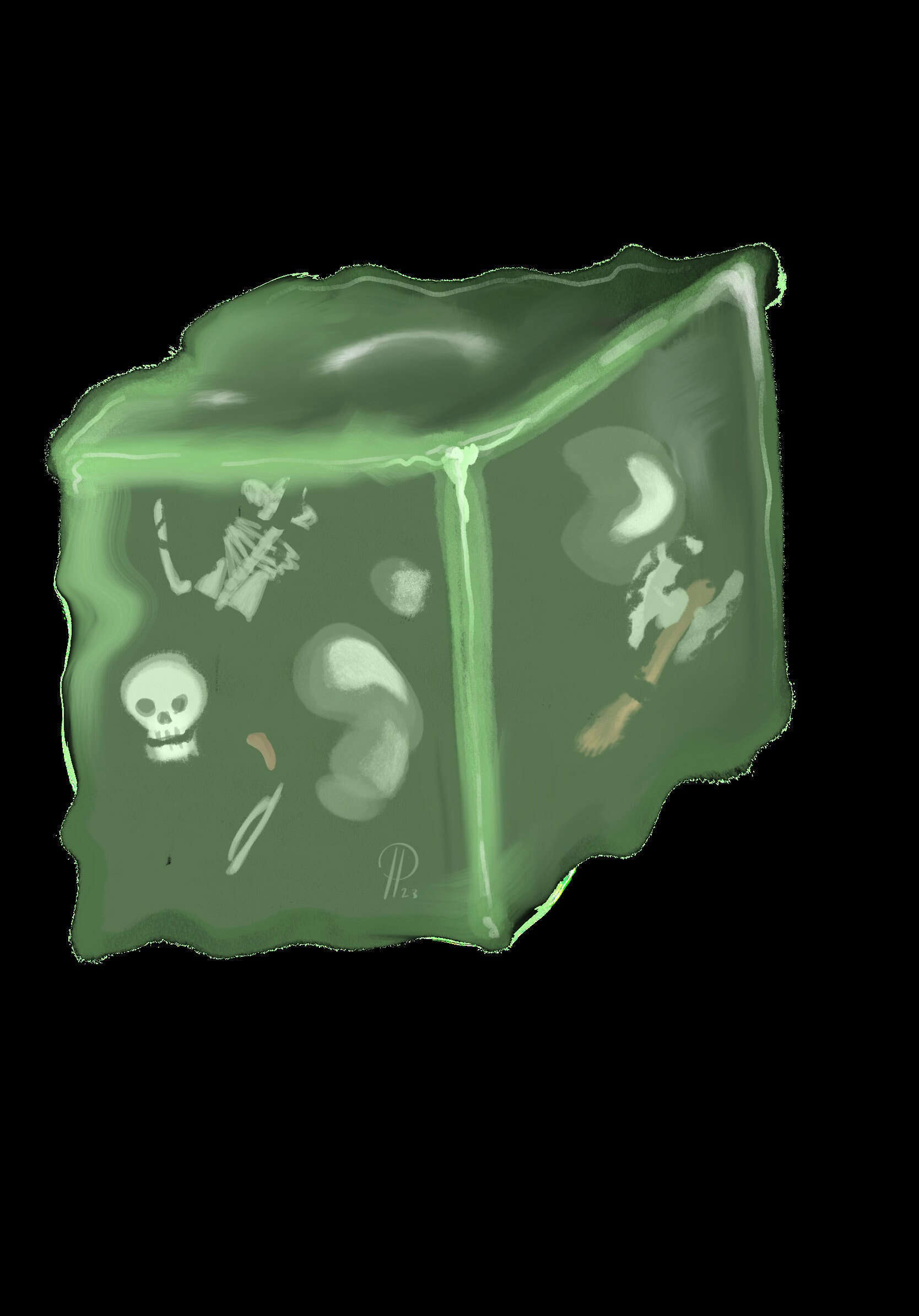 D&D Gelatinous Cube Laptop Water Bottle Sticker - Etsy