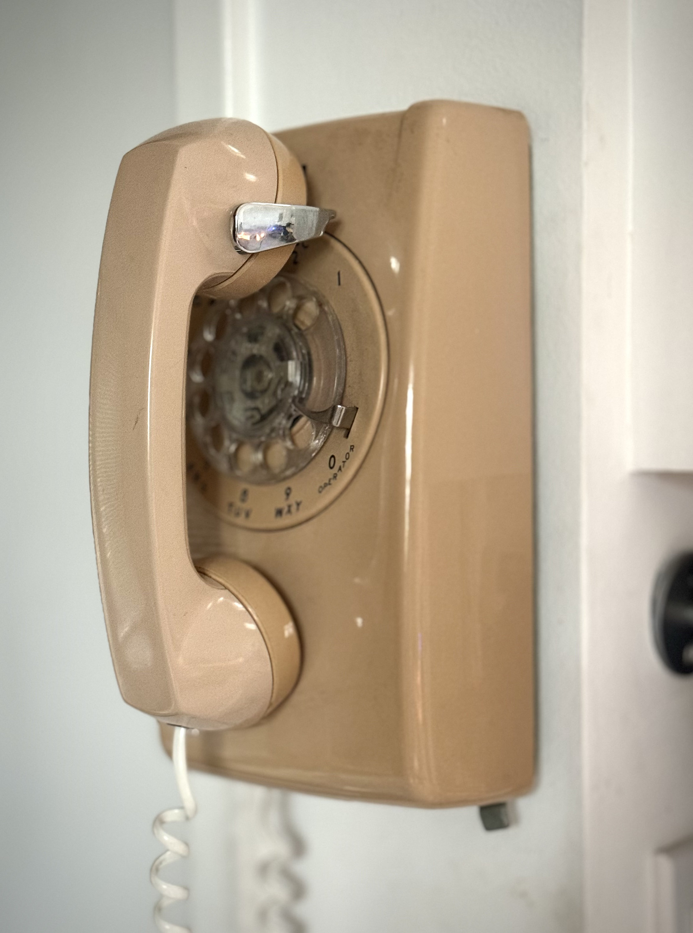 Vintage Pink Beige Bell System Wall Phone - Etsy