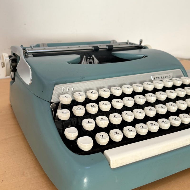 Blue Typewriter - Etsy