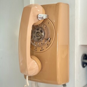 Vintage Pink Beige Bell System Wall Phone - Etsy