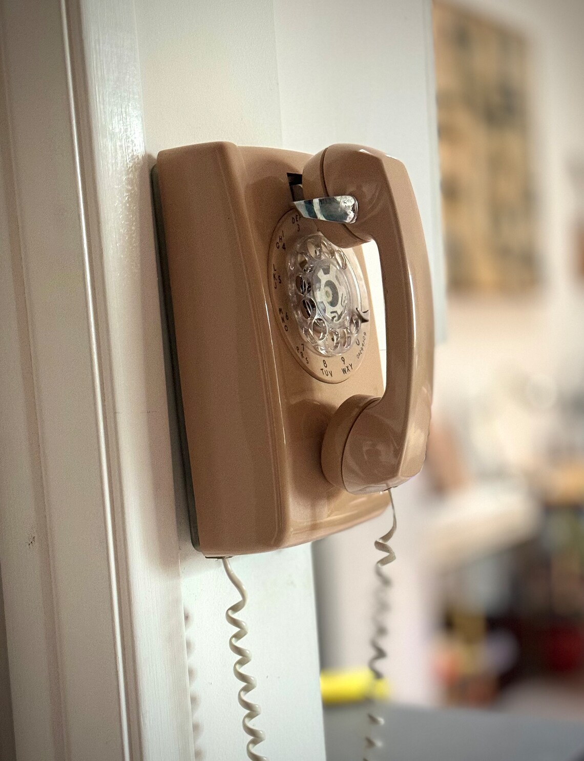 Vintage Pink Beige Bell System Wall Phone - Etsy