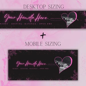 Neon Onlyfans Banner | Editable Template | Canva Template | Tip Menu ...