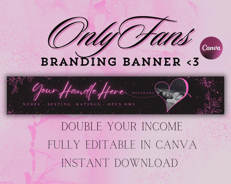 Neon Onlyfans Banner | Editable Template | Canva Template | Tip Menu ...