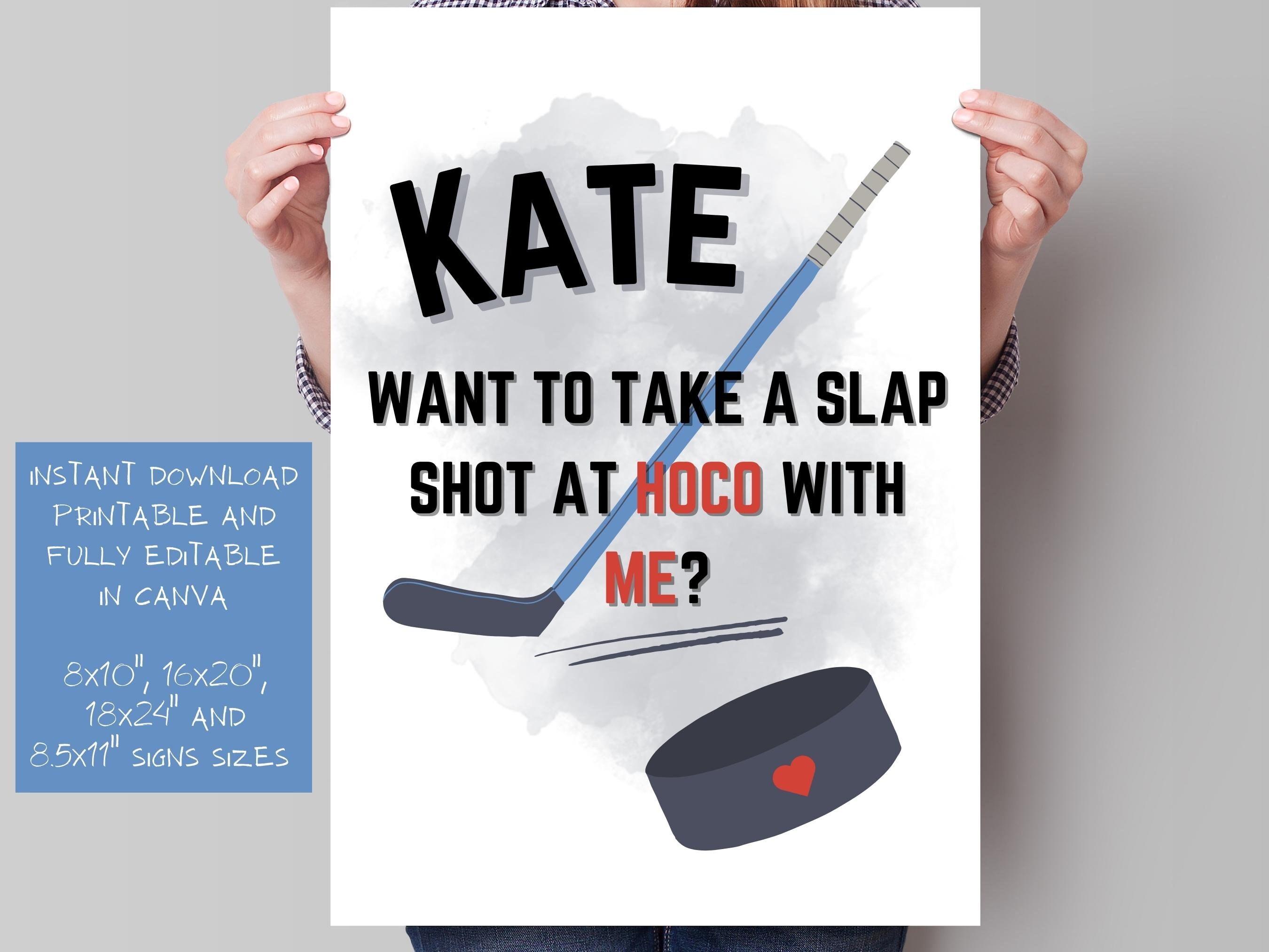 Printable Hockey Homecoming Proposal Sign, Let's Take a Shot at HOCO ...