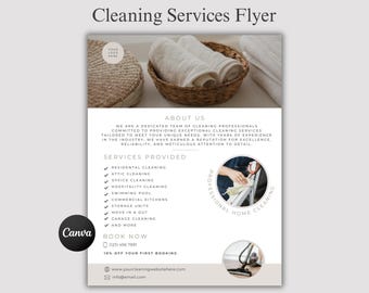 Cleaning Service Flyer, DIY Flyer Template Design, Cleaning Flyer ...