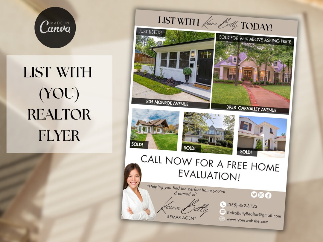 List With A Realtor Flyer | Hello Neighbor Letter | Real Estate ...