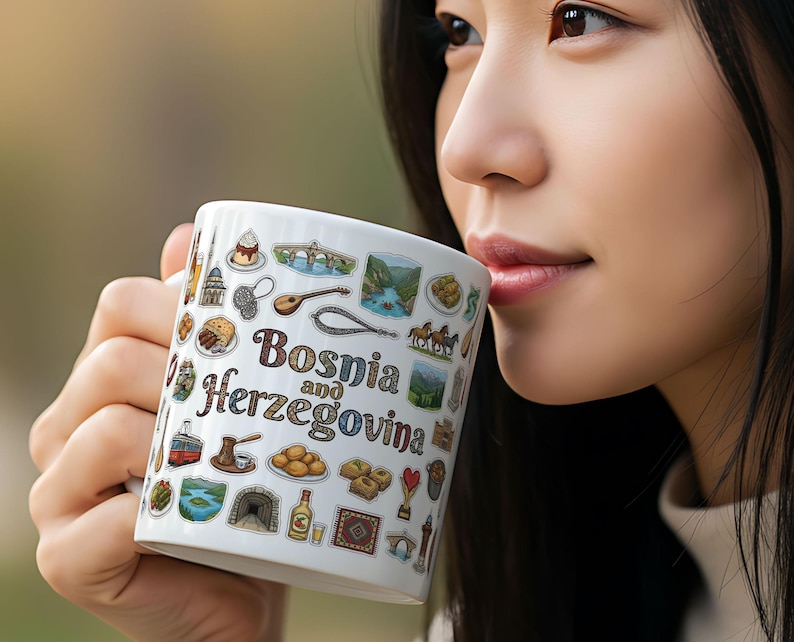Bosnia And Herzegovina Cultural Icons Mug 11oz Ceramic Coffee Mug bosnia-and-herzegovina-cultural-icons-mug-11oz-ceramic-coffee-mug