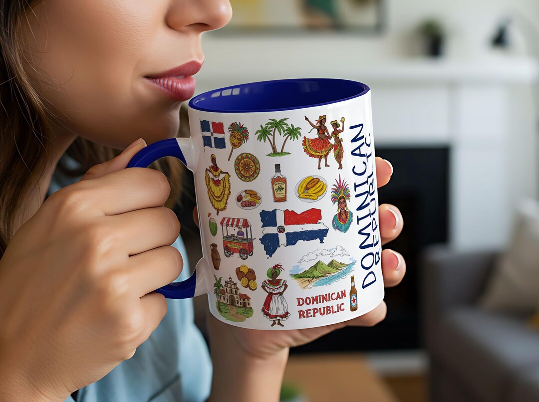 Dominican Republic Mug | Two-tone Ceramic Travel Mug | 11oz 325ml ...