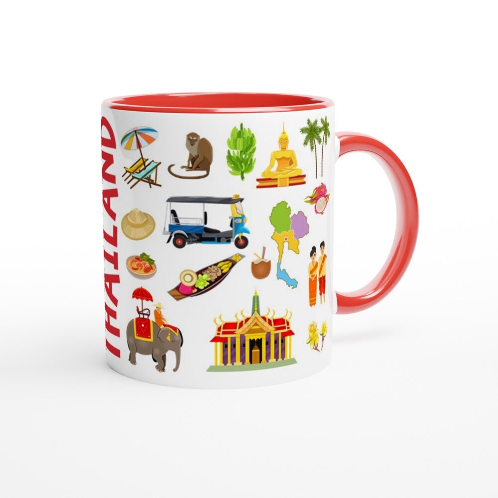 Thailand Mug Two-tone Ceramic Travel Mug 11oz 325ml - Etsy
