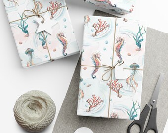 Wrapping Paper / Gift Wrap Under the Sea Party Sealife - Etsy