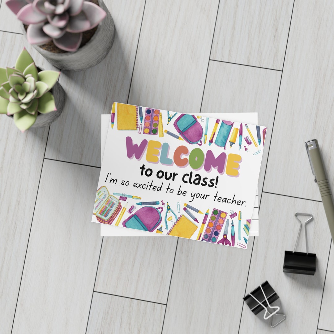 Welcome to Our Classroom, Back to School Teacher Postcard, Postcard for ...