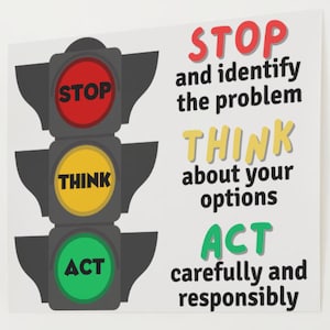Stop, Think, Act Classroom Poster - Digital Download - Motivational ...