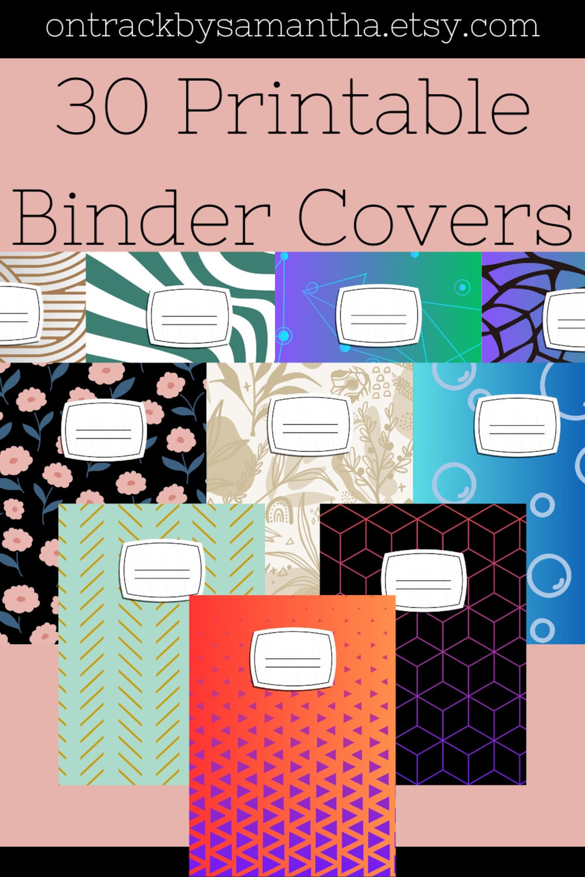 Printable Binder and Notebook Covers A5 Printable Binder Cover Notebook ...