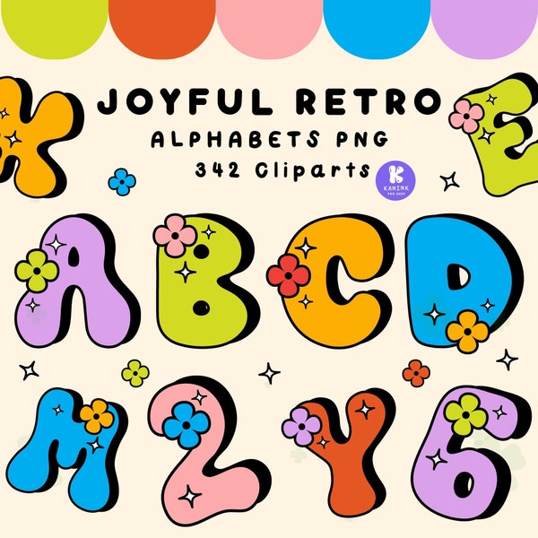 Retro Alphabet - Etsy