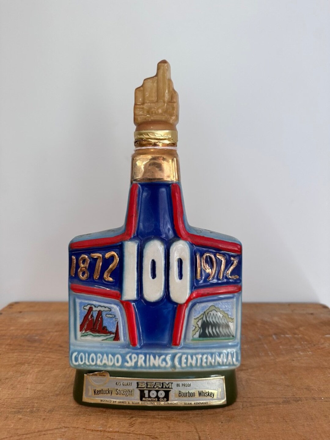 Colorado Springs Centennial 100 Years Jim Beam Whiskey Decanter - Etsy