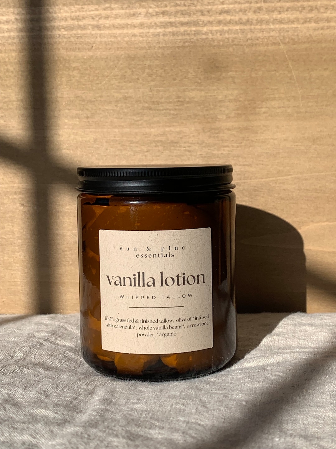 Organic Vanilla Bean Tallow Lotion | Whipped Grass-fed Tallow Cream ...