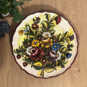Vintage Castelli Majolica Plate, Hand-painted Italian Ceramic, Floral ...