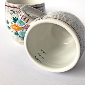 Hand Painted Vintage Italian Mugs, Italian Vintage, Pair of Tee Mugs - Etsy