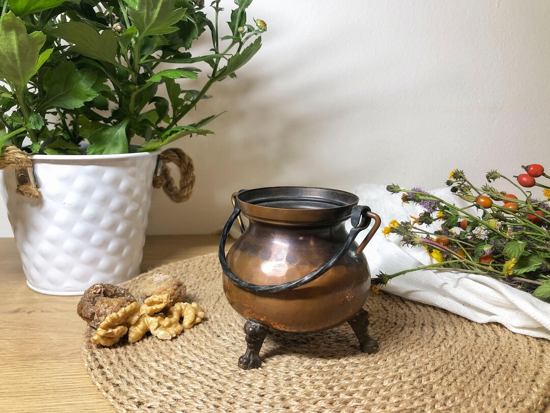 Vintage Copper Cauldron, Witches Cauldron, Antique Cauldron - Etsy