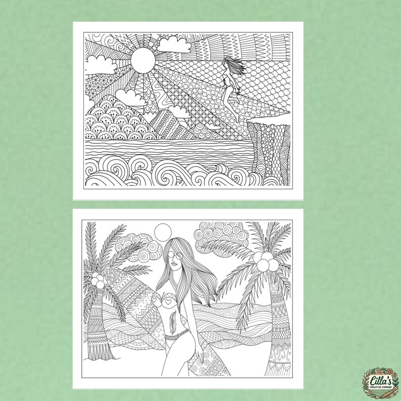 Digital Relaxing Landscape Mandala Coloring Book – iPad & Tablet ...
