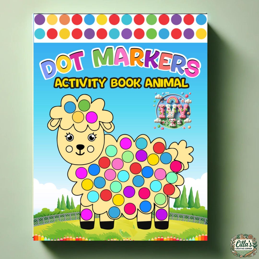 Personalized Dot Marker Animals Activity Book for Kids – Printable PDF ...