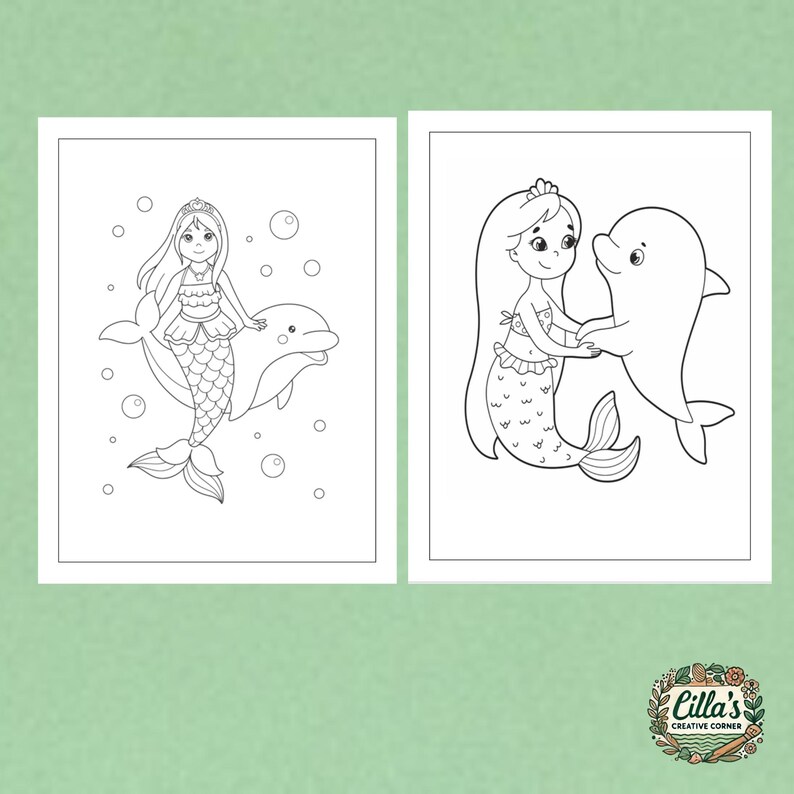 Mermaid Coloring Book for Kids | Printable Fun | Print-at-home Activity ...