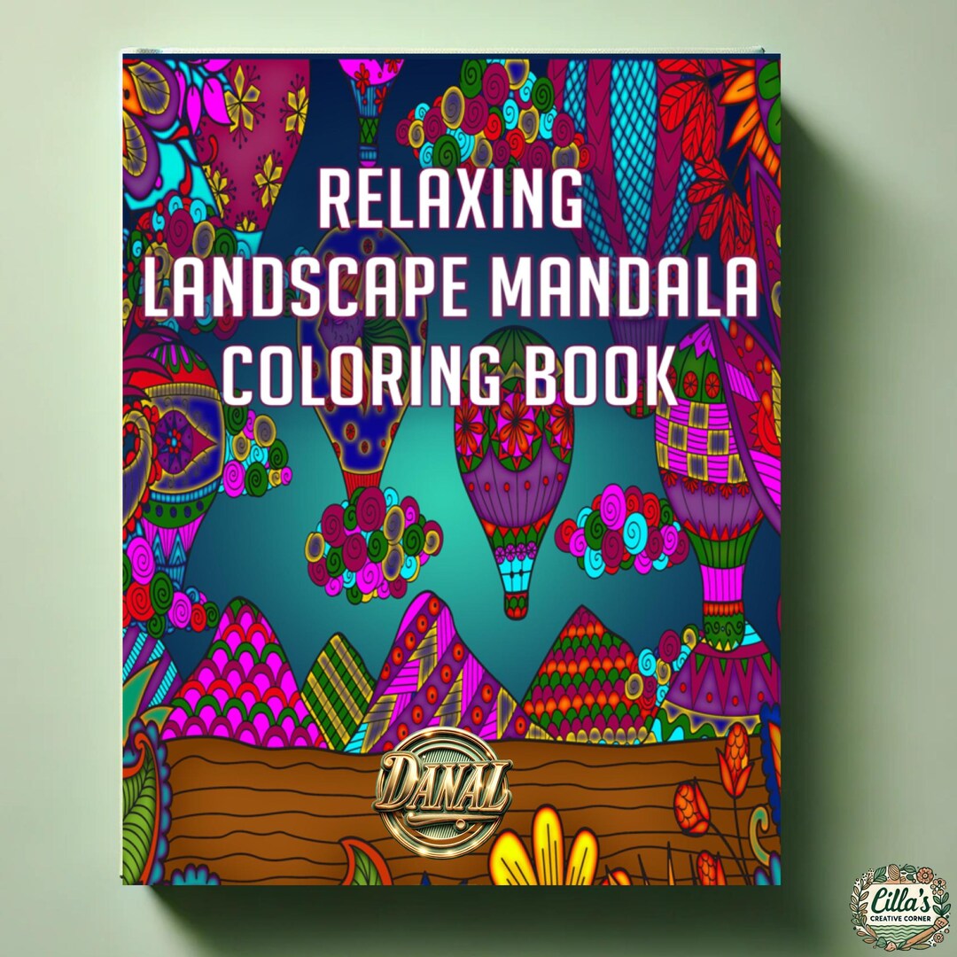 Personalized Landscape Mandala Coloring Book for Adults - Printable ...