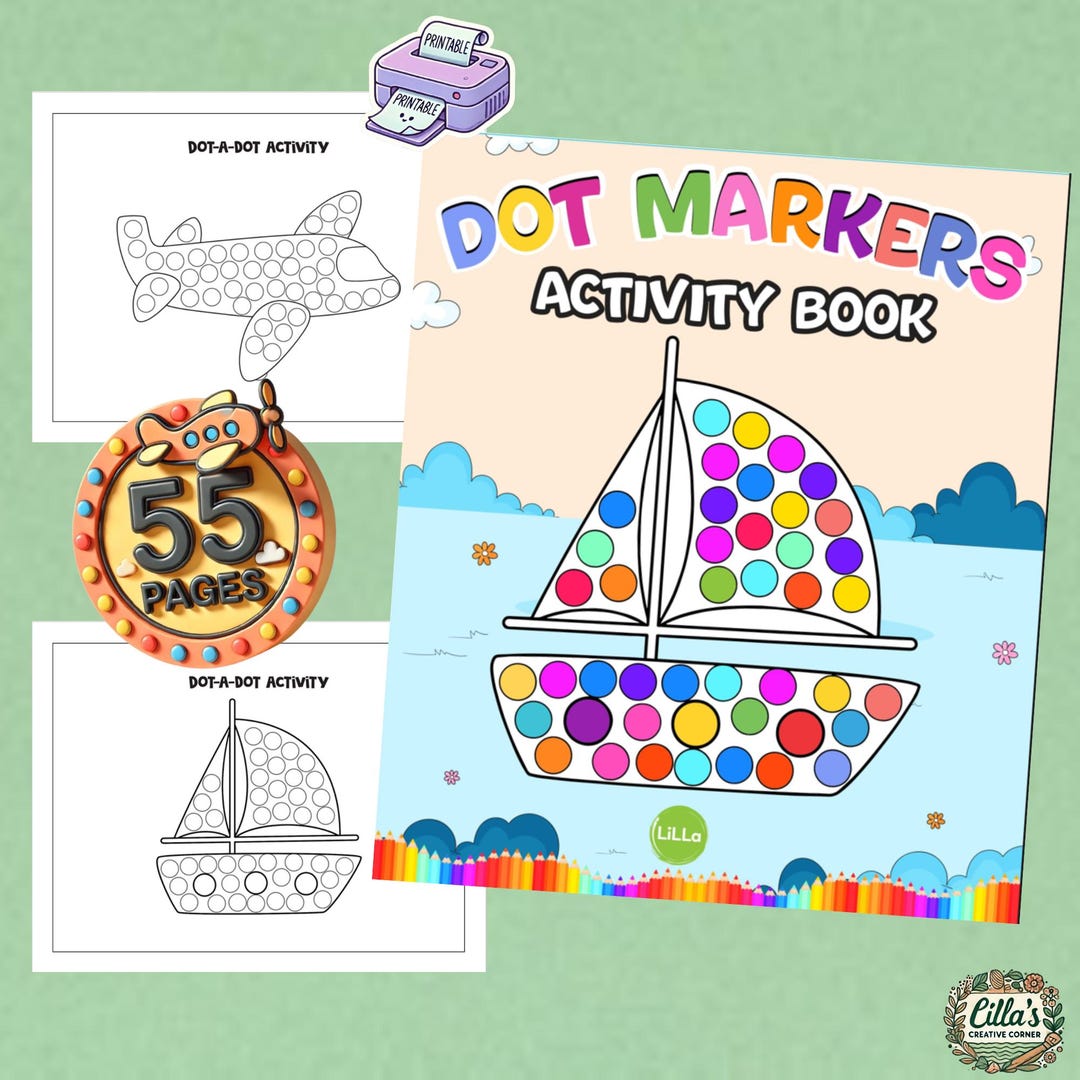 Dot Markers Activity Book – Printable Toddler Learning Fun | Big Dot ...