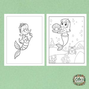 Mermaid Coloring Book for Kids | Printable Fun | Print-at-home Activity ...