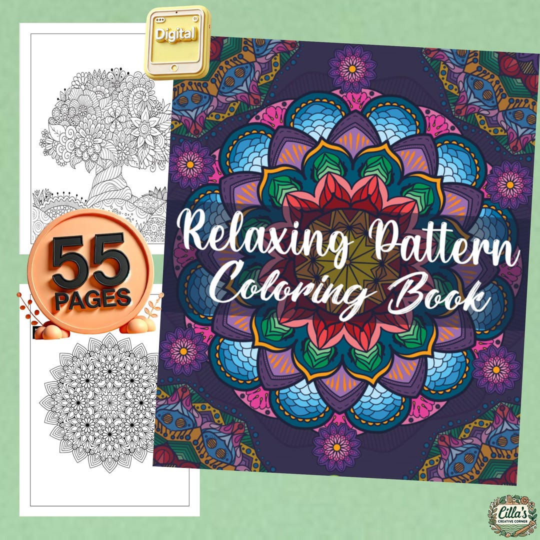 Digital Relaxing Pattern Mandala Coloring Book – iPad & Tablet Edition ...