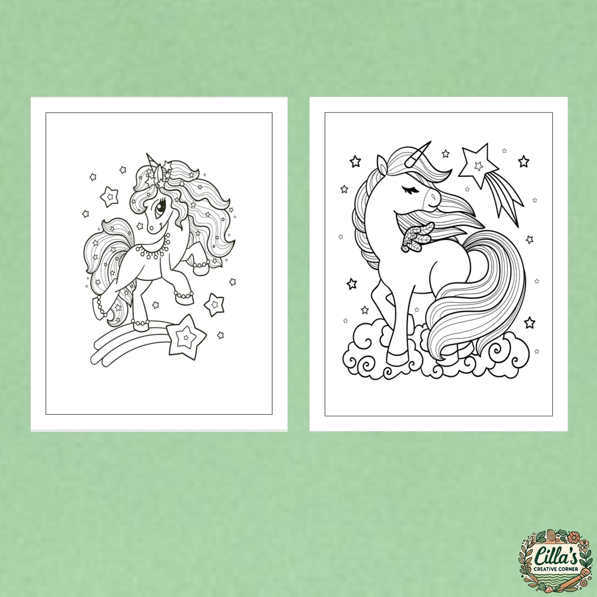 Unicorn Coloring Book – Printable Magical Fun for Kids | 55 Cute ...