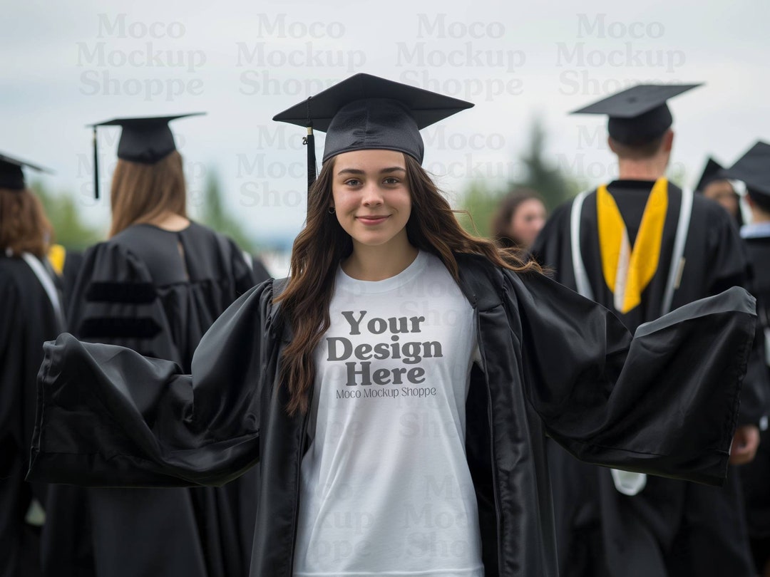 Graduation T-shirt Mockup, Grad Shirt, Trendy Mockup, Lifestyle Mock ...